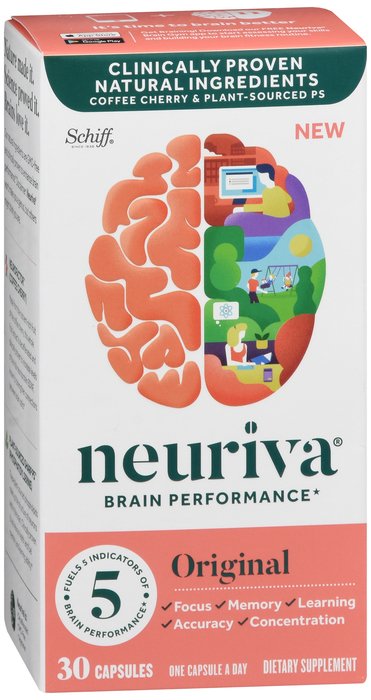 Pack of 12-Neuriva Brain Performance Capsule 30 By RB Health USA