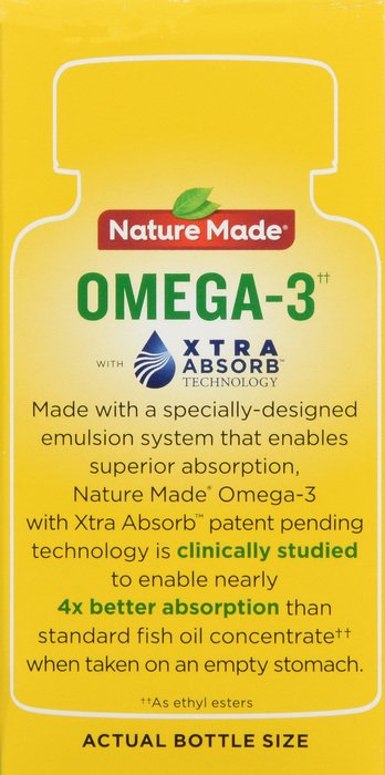 Pack of 12-Omega-3 1200 mg Xtr Softgel Nat Made Soft Gel 1200 mg 30 By ...