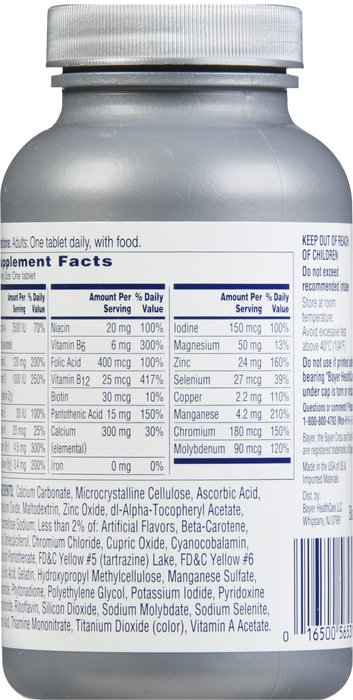 Pack of 12-One A Day Women 50+ Advanced Tab 100 By Bayer Corp/Consumer ...