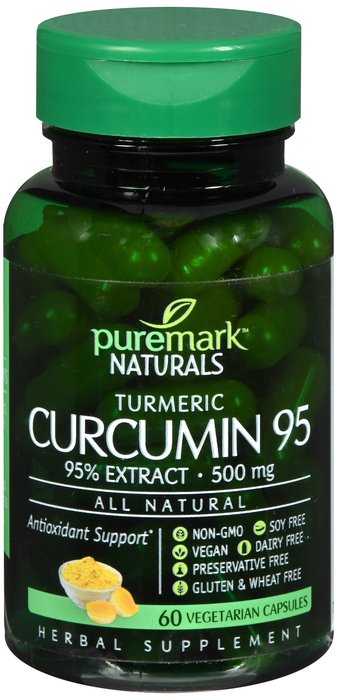 Pack of 12-Puremark Curcumin 95 Capsule 500 mg 60 By 21st Century USA
