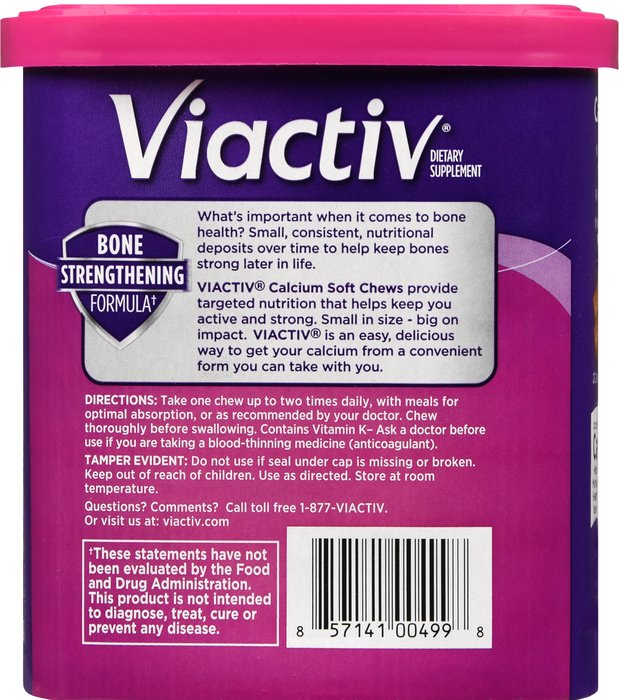 Viactiv Calcium+D Chewable Chocolate Chewable 100 By Emerson Healthca