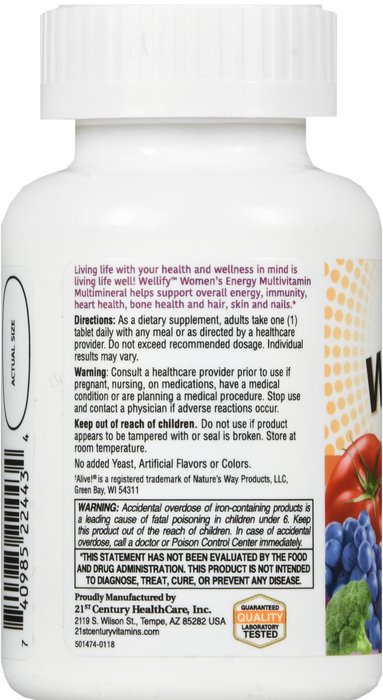 Pack of 12-Wellify Womens Energy Tab 65 By 21st Century USA