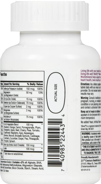 Pack of 12-Wellify Womens Energy Tab 65 By 21st Century USA