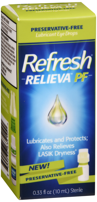 Case of 24-Refresh Relieva PF Lube Eye Drop 10 ml Drops by Allergan USA