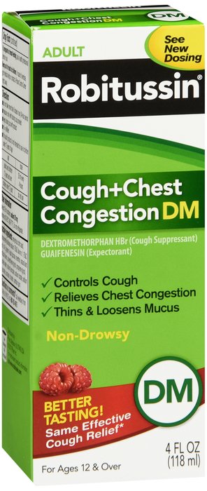 Robitussin Dm Cough Chest Congst Liquid 4 Oz By Glaxo Smith Kline ...