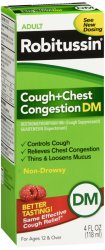 Robitussin Dm Cough Chest Congst Liquid 4 Oz By Glaxo Smith Kline ...