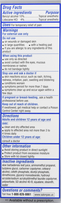 Pack of 12-Salonpas Lidocaine Plus Cream 3 oz By Emerson Healthcare USA