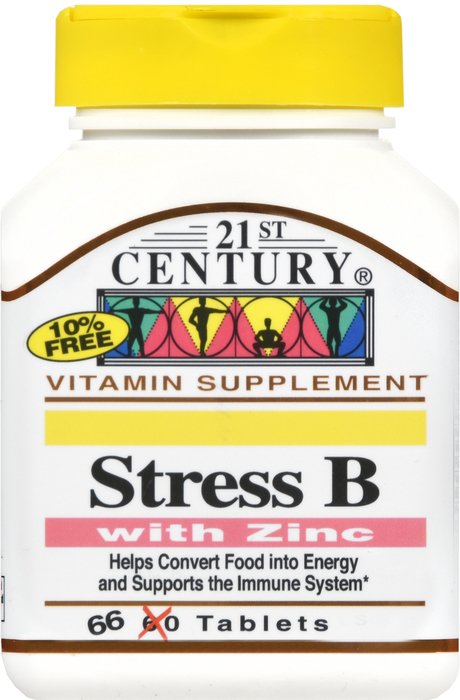 Stress B + Zinc Tab 66Ct 21St Century By 21ST CENTURY NUTRITL PROD-GNP