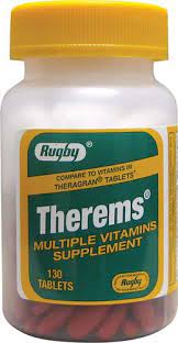 Pack of 12-Therems Multivitamin Tab 130 Tab 130 By Major Pharma/Rugby USA