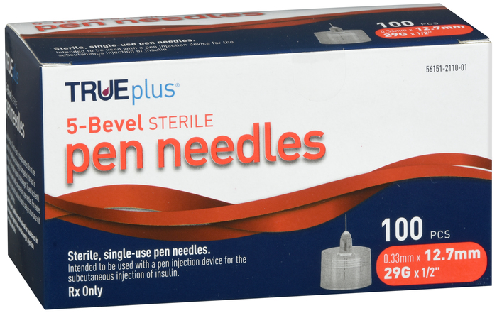 Trueplus 5 Bvl Pen Ndle 29G 12.7 Mm Needle 100 By Trividia Health -OTC USA