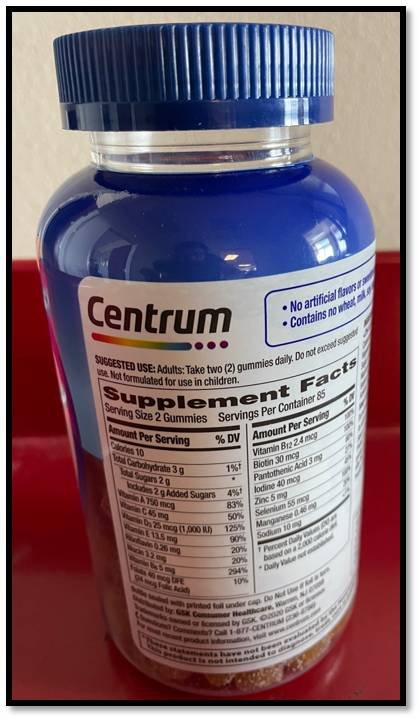 Centrum Multi Gummy Health Omega-3 110CT By Glaxo Smith Kline Consumer ...