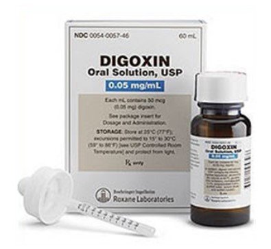 Digoxin Oral Solution 0.05mg/mL, 60mL By Roxane