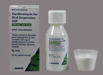 Clarithromycin for Oral Suspension 25mg/mL, 50mL By Sand oz