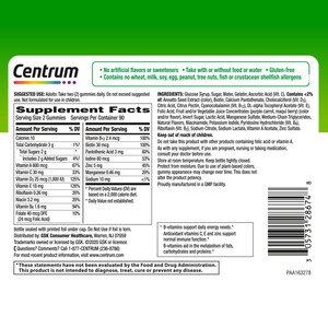 Case of 12-Centrum Adult Multi Gummy 180CT By Glaxo