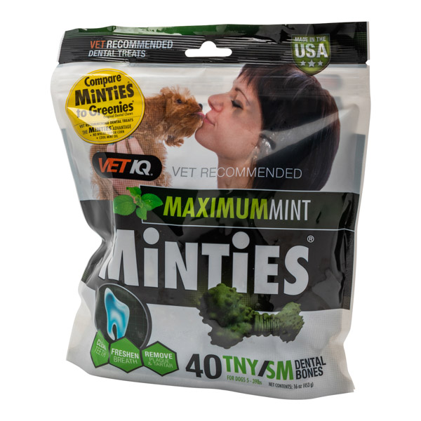 MINTIES MAXIMUM MINT TINY/SML 6.4 OZ TABLET 5-39 LBS By PETIQ Otc(Vet)