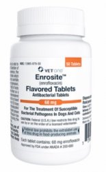 Enrosite (Enrofloxacin) 68mg Flavored Tablets, Antibacterial, 50 Count