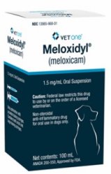 Meloxidyl (Meloxicam) 1.5mg/mL Oral Suspension for Dogs, 100mL By Vet One