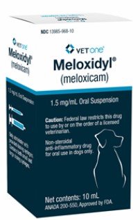 Meloxidyl (Meloxicam) 1.5mg/mL Oral Suspension for Dogs, 10mL By Vet One