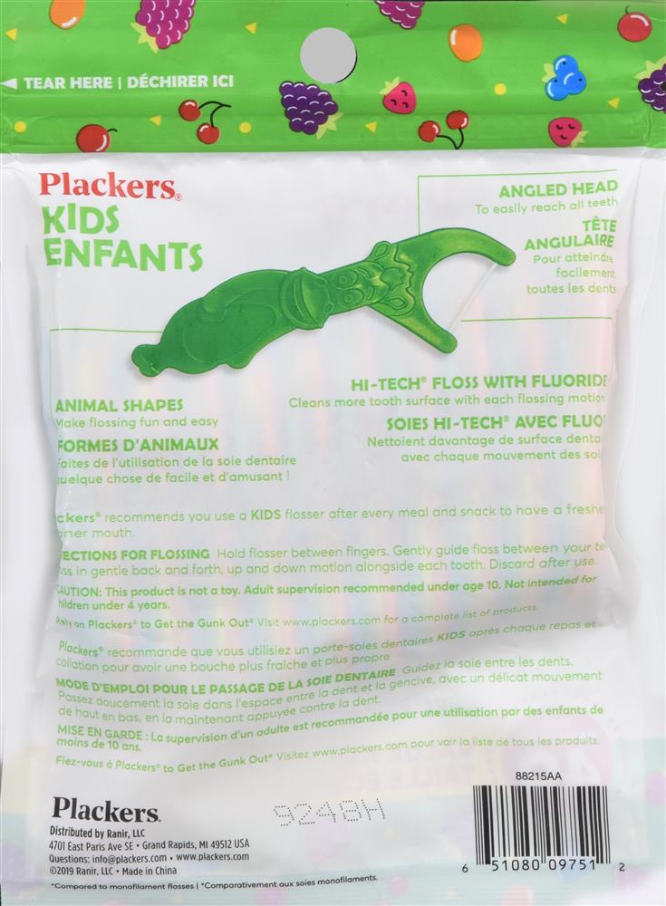 Case Of 24-Plackers® Kids Dental Flossers, Mixed Berry, 40/count