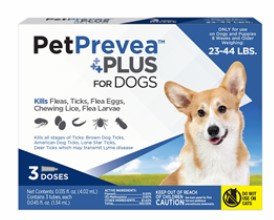 PetPrevea Plus for Dogs 23 to 44 Pounds, Blue Label (3 Dose x 6)