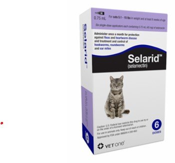 Selarid for Cats 5.1 to 15 Pounds, Blue Label (6 Dose) By Vet One