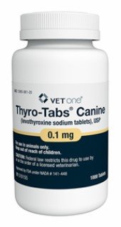 Thyro-Tabs Canine (Levothyroxine Sodium Tablets) 0.1mg, 1000 Count By ...