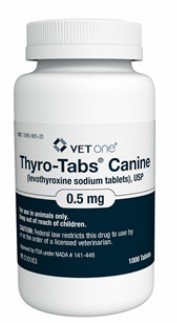Thyro-Tabs Canine (Levothyroxine Sodium Tablets) 0.5mg, 120 Count By ...