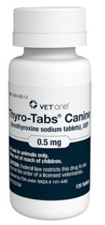 Thyro-Tabs Canine (Levothyroxine Sodium Tablets) 0.5mg, 120 Count