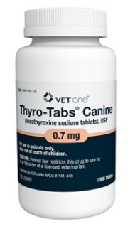 Thyro-Tabs Canine (Levothyroxine Sodium Tablets) 0.7mg, 120 Count By ...