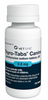 Thyro-Tabs Canine (Levothyroxine Sodium Tablets) 0.8mg, 120 Count
