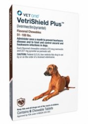 VetriShield Plus Flavored Chewables for Dogs 51 to 100 Pounds, Brown ...