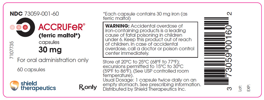 Rx Item-Accrufer 30 Mg ferric maltol Oral Caps 60 By Shield ...