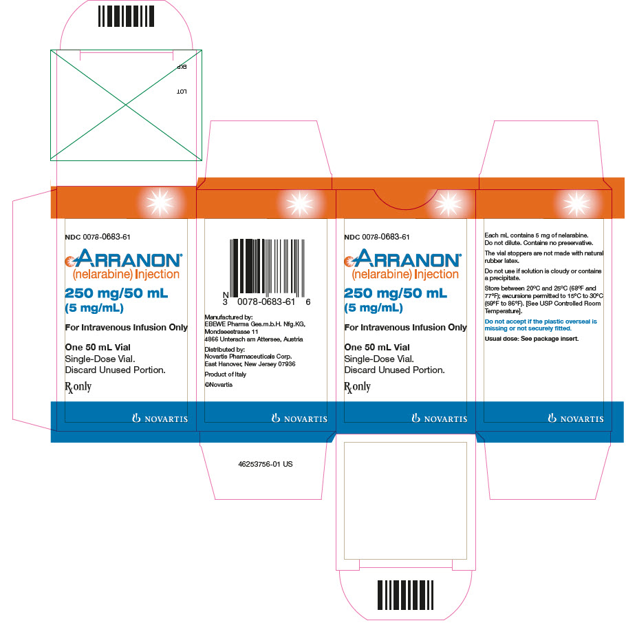 RX ITEM-Arranon 250mg nelarabine 1x50ml Vial 50ml by Novartis