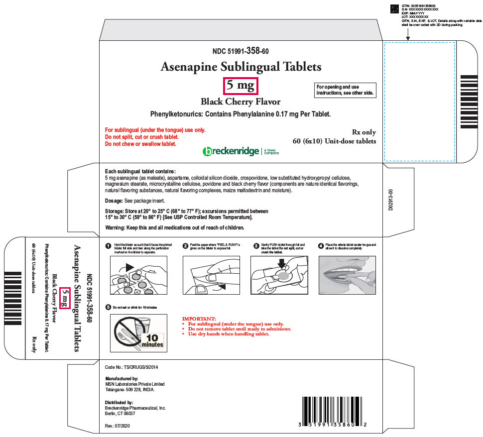 Rx Item-Asenapine 5 Mg Tab 60 By Breckenridge Pharm/Rx Gen Saphris