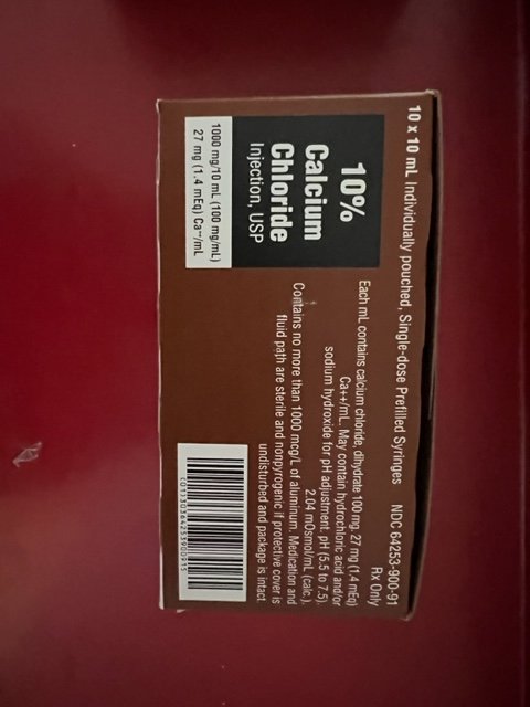 Rx Item-Calcium Chloride 100 Mg/Ml Syg 10X10 By Medefil USA