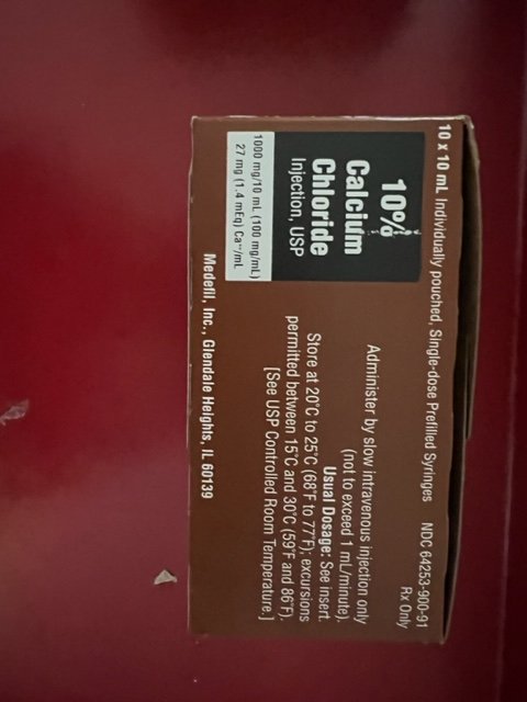 Rx Item-Calcium Chloride 100 Mg/Ml Syg 10X10 By Medefil USA