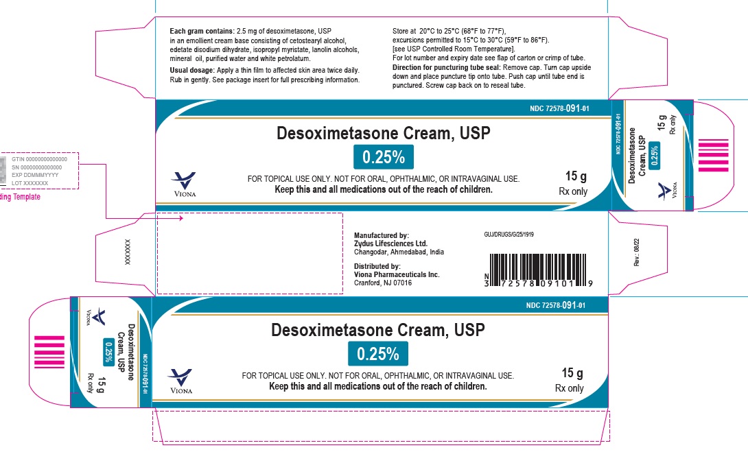 Rx Item-Desoximetason 0.25% Crm 15 By Viona Pharma USA Gen Topicort Exp ...