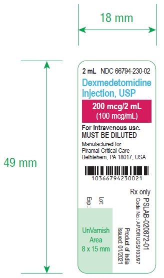 Rx Item-Dexmedetomidine 200Mcg/2Ml Vl 25X2 By Piramal Critical Care USA