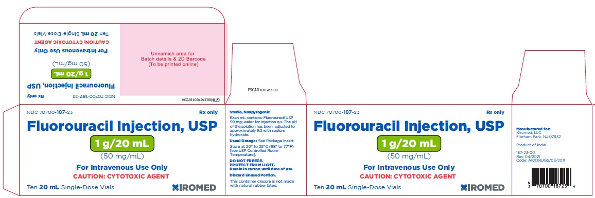 Rx Item-Fluorouracil 1 G/20 Ml Vl 10X20 By Xiromed USA Gen Adrucil