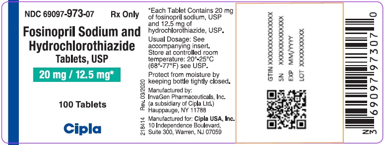 Rx Item-FosinoprIL-Hctz 20-12.5 Mg Tab 100 By Cipla USA Gen Monopril