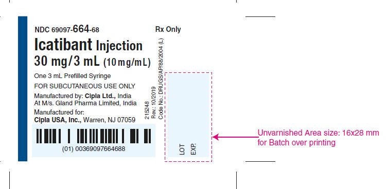 Rx Item-Icatibant 30 Mg/3 Ml Syg 3X3 By Cipla USA Gen Firazyr