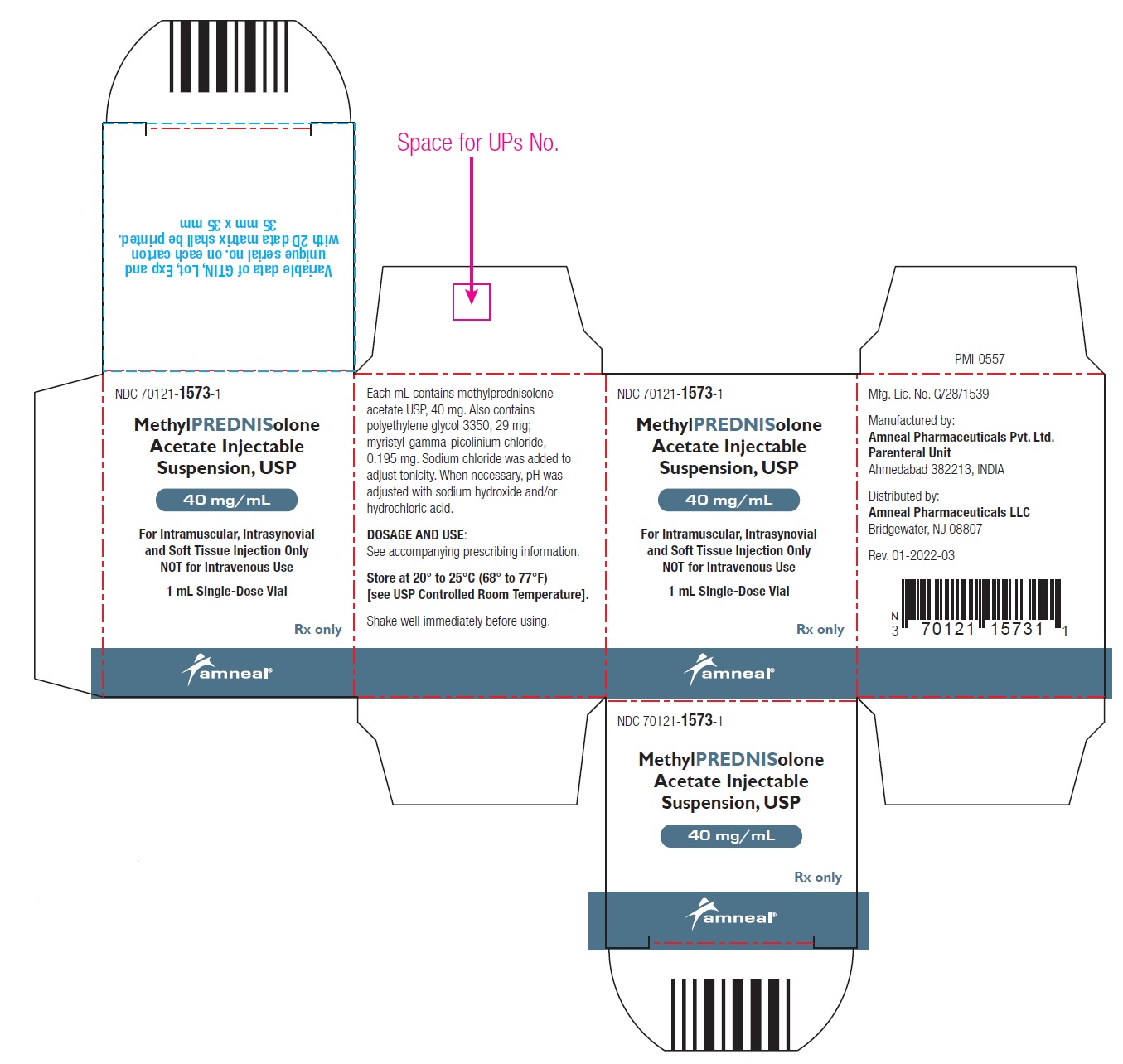 Rx Item-Methylprednisolone 40 Mg/Ml Vial 1 By Amneal Pharma Gen Depo Medrol