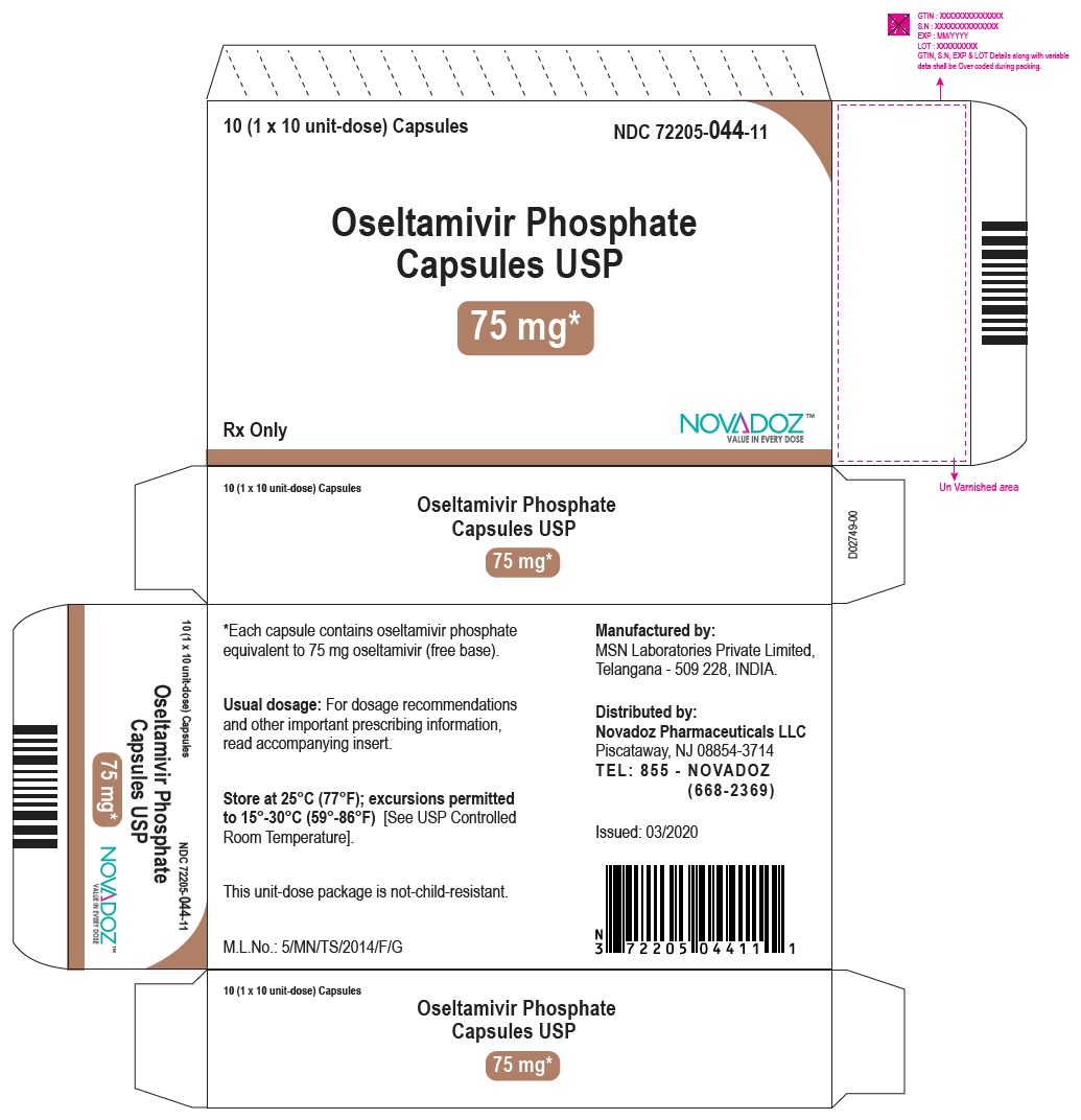 Rx Item-Oseltamivir 75 Mg Cap 10 By Novadoz Pharmaceuticals USA Gen Tamiflu