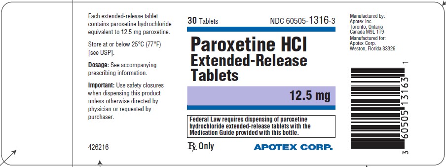 Rx Item-Paroxetine 12.5Mg CR Tab 30 By Apotex Corp gen Paxil CR