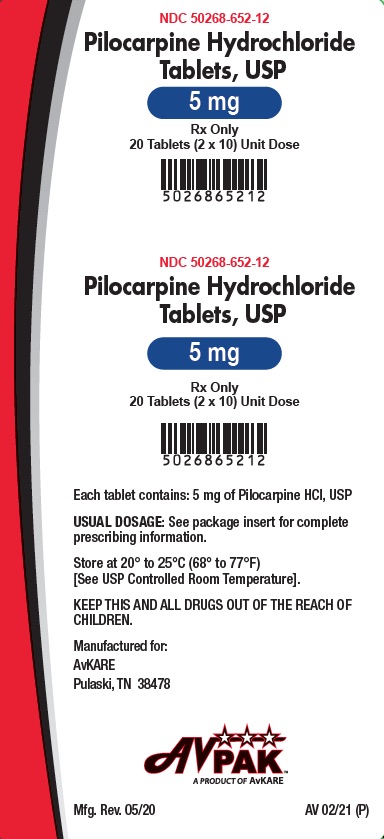 Rx Item-Pilocarpine 5 Mg Tab 20 By Avkare USA Gen Salagen