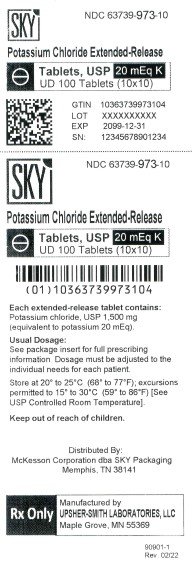 Rx Item-Potassium Chloride 20 Meq Tab 100 By Mckesson UD GEN K-DUR