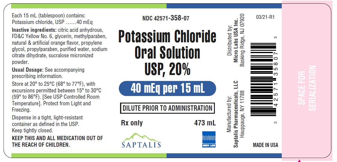 Rx Item-Potassium Chloride 40Meq/15Ml Liq 473 By Micro Labs USA