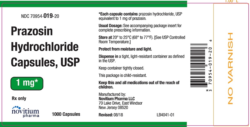 Rx Item-Prazosin Hcl 1 Mg Cap 1000 By Novitium Pharma USA Gen Minipress
