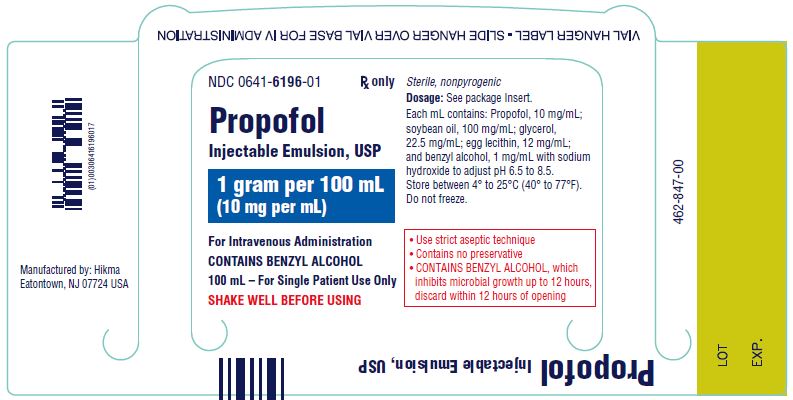 Rx Item-Propofol 10 Mg/Ml Vl 10X100 By Hikma Pharmaceuticals USA