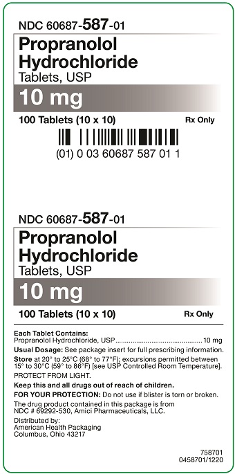 Rx Item-Propranolol Ahp 10 Mg Tab 100 By AHP Gen Inderal